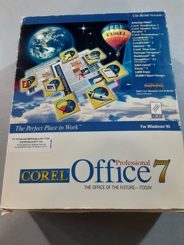 Corel Office 7 Professional - Windows 95 / NT PC CD-ROM Program - Open ...