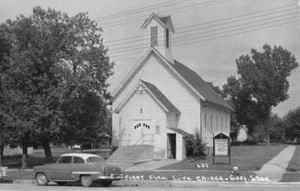 Gary South Dakota First Evan Luth Church Real Photo Antique Postcard ...