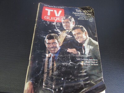 VINTAGE - TV GUIDE - MAR 29TH 1969 - BEN GAZZARA, RUN FOR YOUR LIFE ...