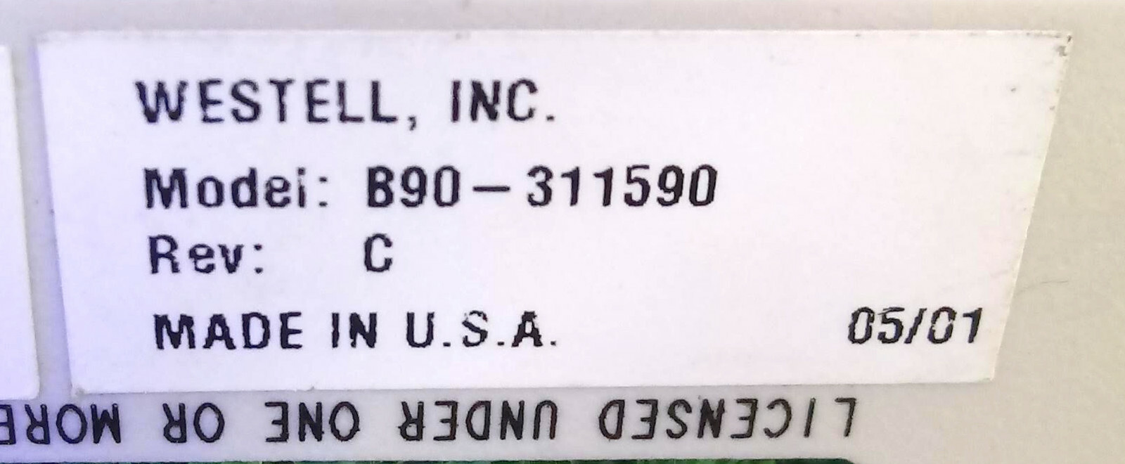 Westell Inc. B90-311590 NIU PM Card Rev. D for sale online | eBay