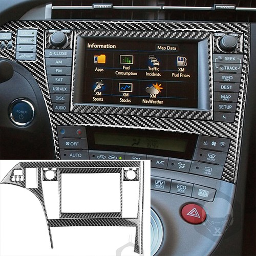 7pcs For Toyota Prius 2012-15 Carbon Fiber Central Display Console ...