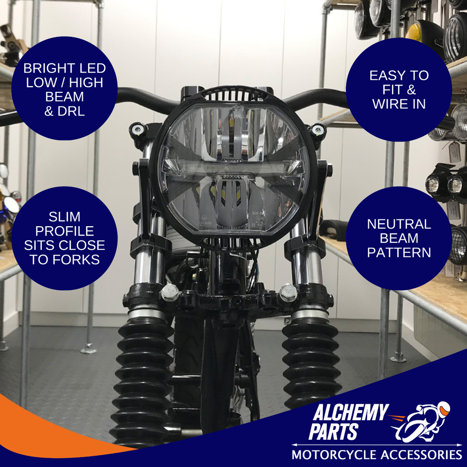 Motorbike Headlight LED Slim 7" for Yamaha XSR125 XSR700 XSR900 XJR1200 ...