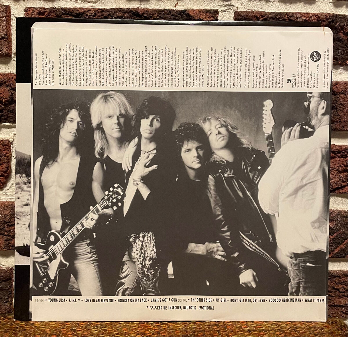 ORIGINAL Vtg 1989 AEROSMITH Album PUMP Vinyl RECORD w Inner ORIGINAL Vtg 1989 AEROSMITH Album PUMP Vinyl RECORD w Inner