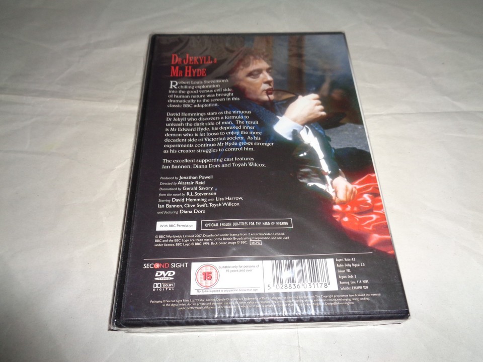 DR JEKYLL AND MR HYDE DAVID HEMMINGS dvd UK RELEASE NEW FACTORY SEALED ...