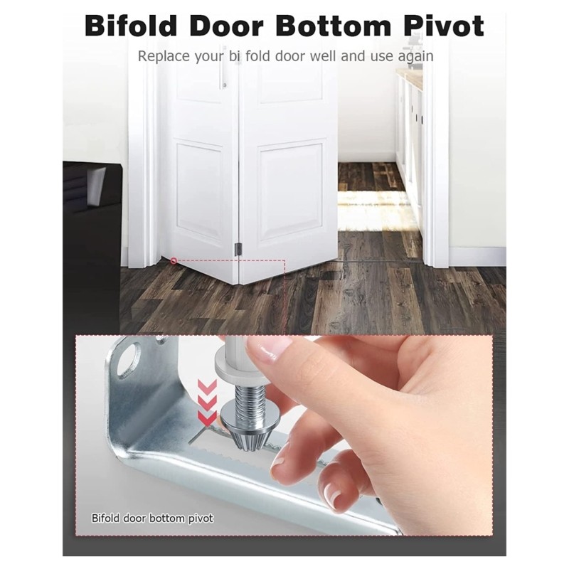 Bi-Fold Door Bottom Pivots with Support Bifold Closet Door Hardware ...