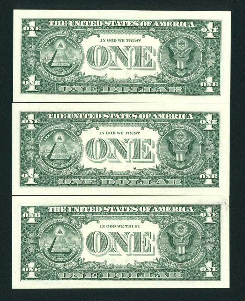 ((3 CONSECUTIVE)) **STAR** $1 2017 (( GEM )) Federal Reserve Note CURRENCY | eBay