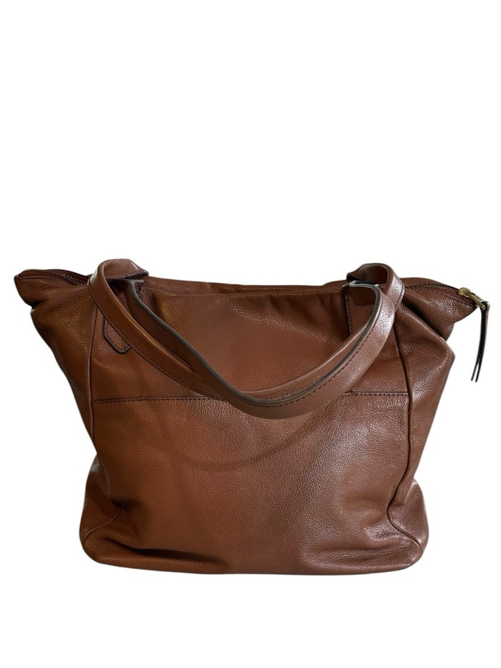 Fossil Fiona Purse Tote Handbag Medium Brown Leather | eBay