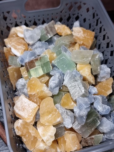 1kg Mixed Calcite Raw Orange Blue Green Mixed SizeS Bundle Bulk | eBay UK