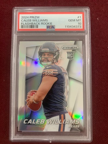 Caleb Williams 2024 Prizm Flashback Prizm Rookie Card RC PSA 10 Gem Mt ...