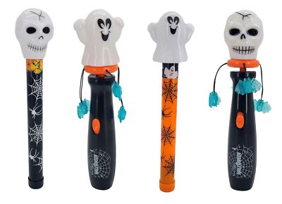 Halloween Skeleton Ghost Light Up LED Magic Spinner Wand with Sound ...