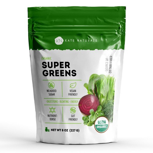 Organic Super Greens Powder. Daily Greens Superfood Blend with ...