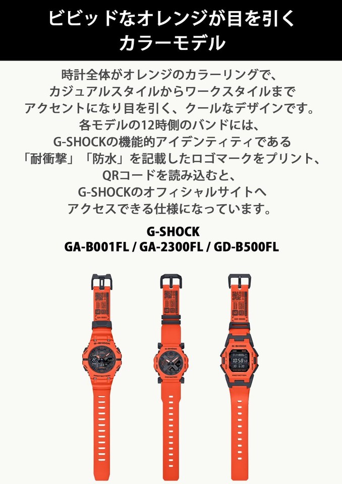 CASIO G-SHOCK GA-2300FL-4AJF Minimal Orange Quartz Analog Digital Watch ...