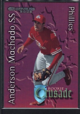 ANDERSON MACHADO 2002 DONRUSS #18 RC ROOKIE CRUSADE PHILLIES SP #1173/ ...