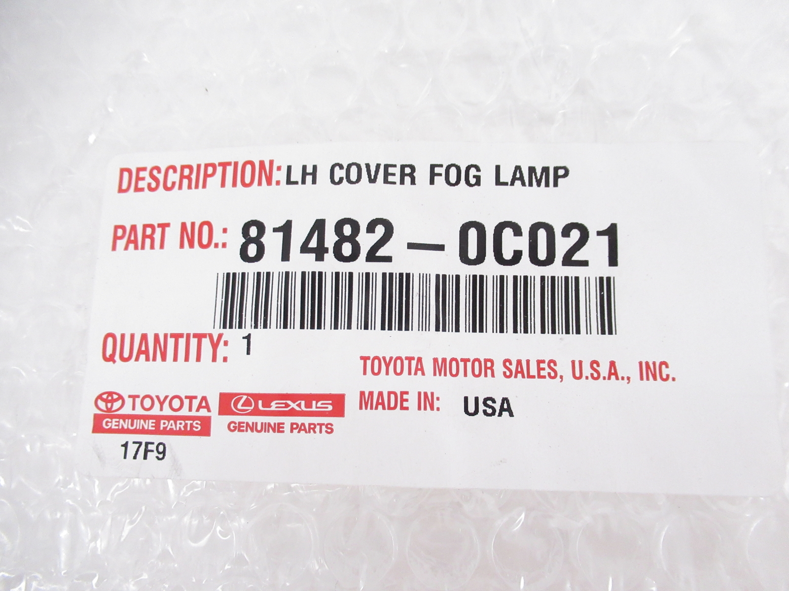 Genuine OEM Toyota 81482-0C021 Driver Side Fog Lamp Bezel Trim 2008 ...