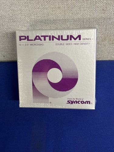 Syncom Platinum Microdisks Double Sided HD 3.5" Floppy Disks Box of 10 ...