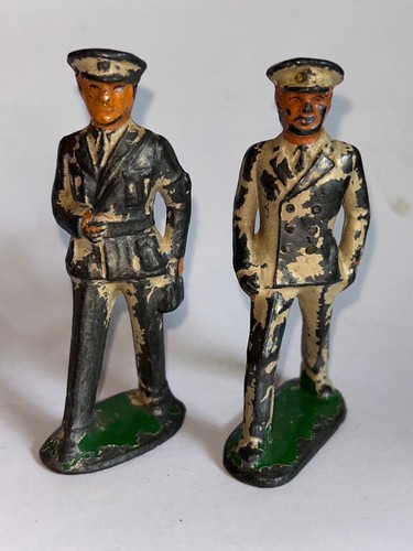 2 Barclay Maniol Lead Toy Soldier Hollow Cast Navy Officer Doctor White ...