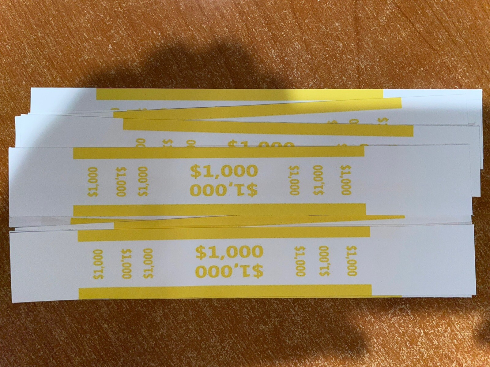 Pack of 50 $1000 Currency Straps Bill Wrappers Money Bands NON-STICK | eBay