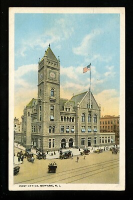 New Jersey NJ postcard Newark, Post Office view Vintage 1918 | eBay