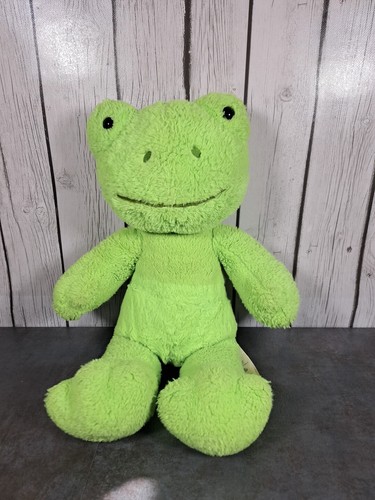 Build a Bear Spring Green Frog 18" Plush Stuffed Animal Soft Cuddle Toy ...