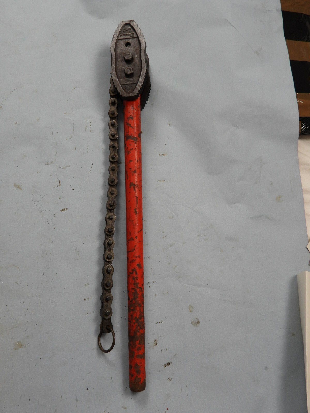 Facom 137A 2 1/2" Heavy Duty Chain pipe fitting Wrench 50-90mm capacity ...