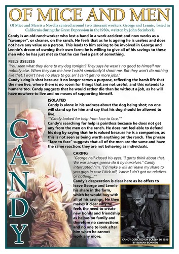 Educational GCSE English Posters A3 - Mice and Men - Revision Pack Set ...
