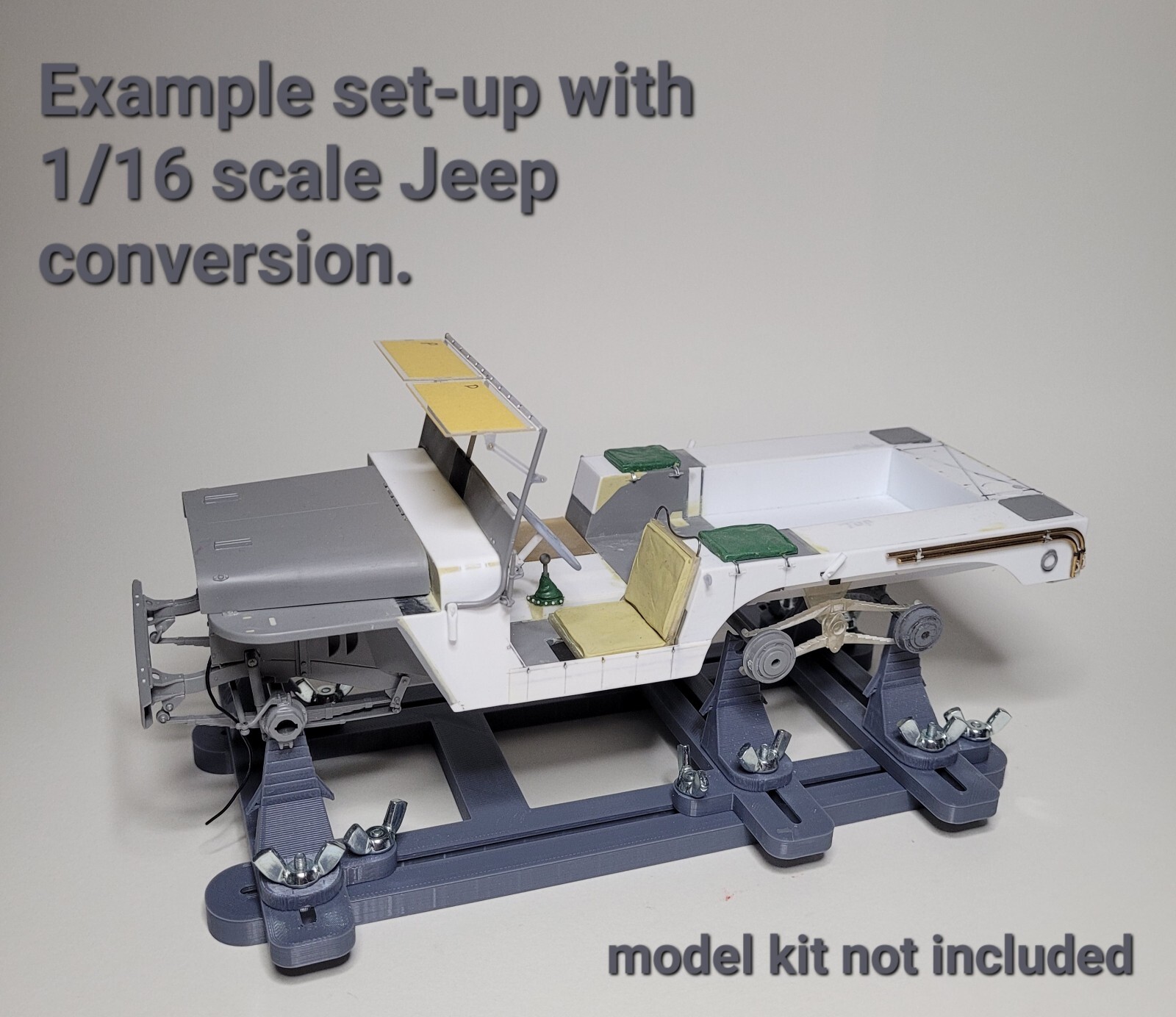 Model car kit building berth jig for AFV vehicles 1/72 1/35 1/24 1/16 ...