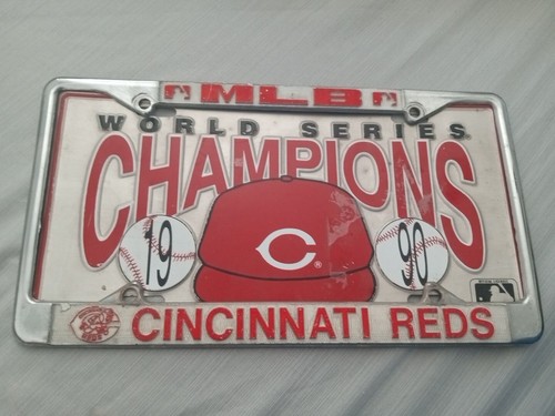 Vintage Cincinnati Reds Baseball Frame+ License Plate MLB 1990 | eBay