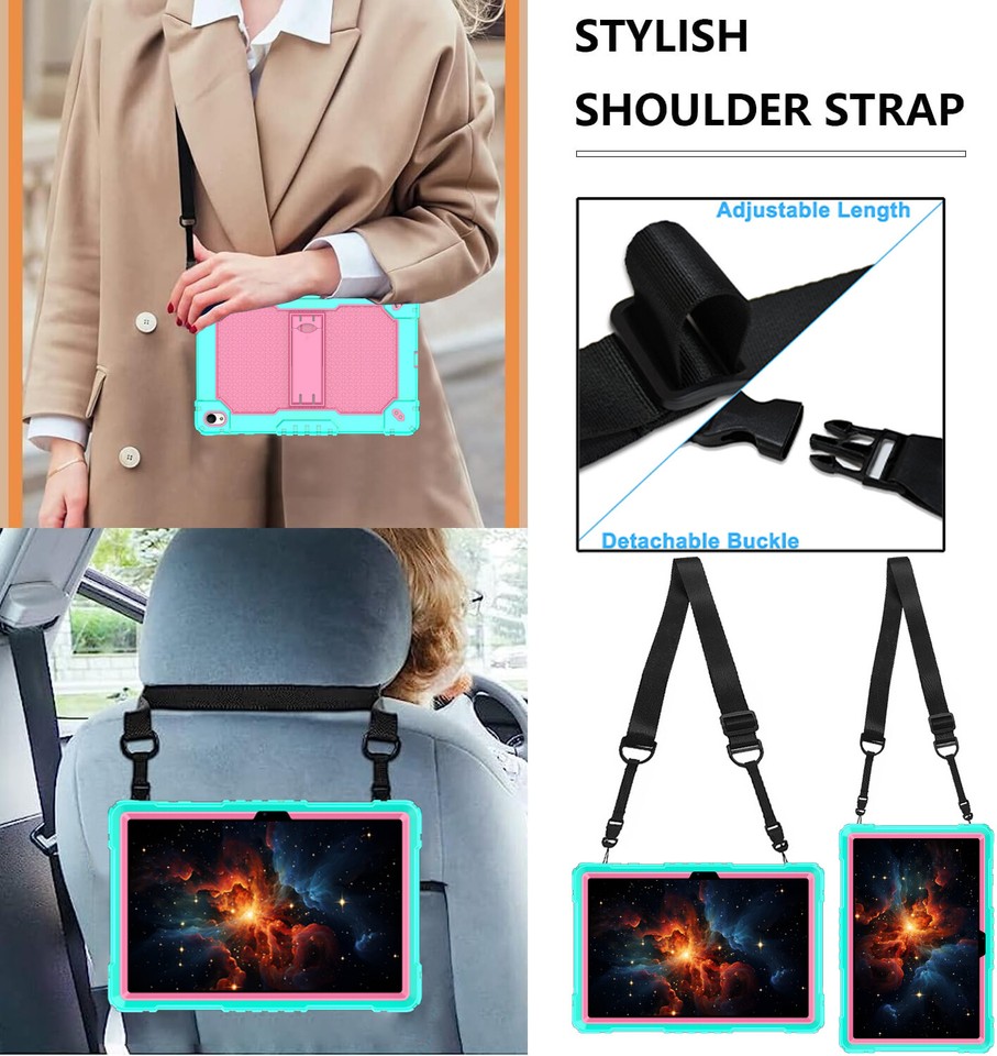 Case for VORTEX T10M PRO+ Tablet Case Cover with Shockproof Kick Stand ...