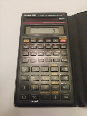 Vintage Sharp Scientific Pocket Calculator EL-520D Twin Power Solar ...