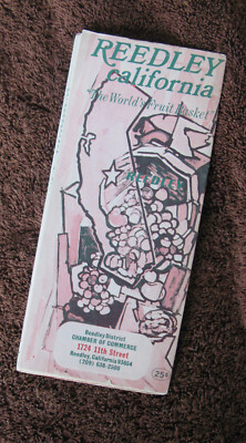 Vintage Reedley California Street Map | eBay