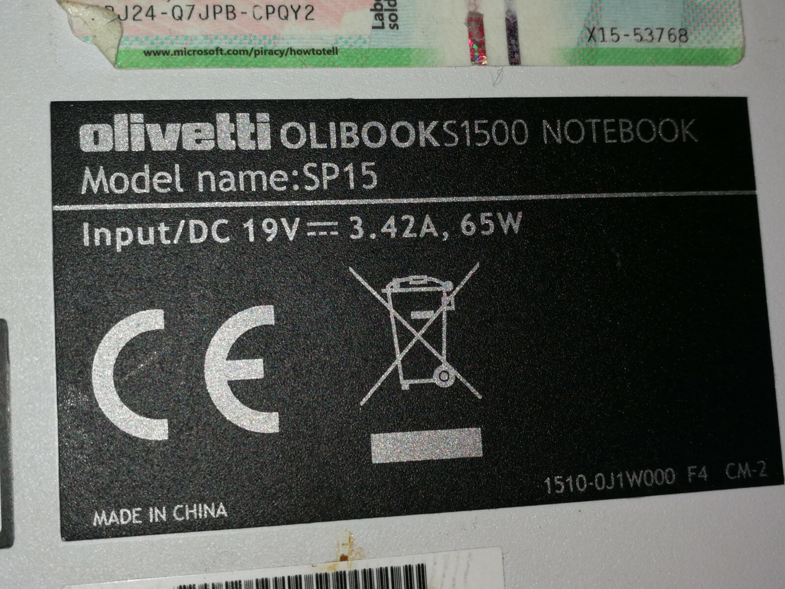 13N4-01A0W11 TOP COVER LCD SCHERMO PER OLIVETTI OLIBOOK S1500 NOTEBOOK ...