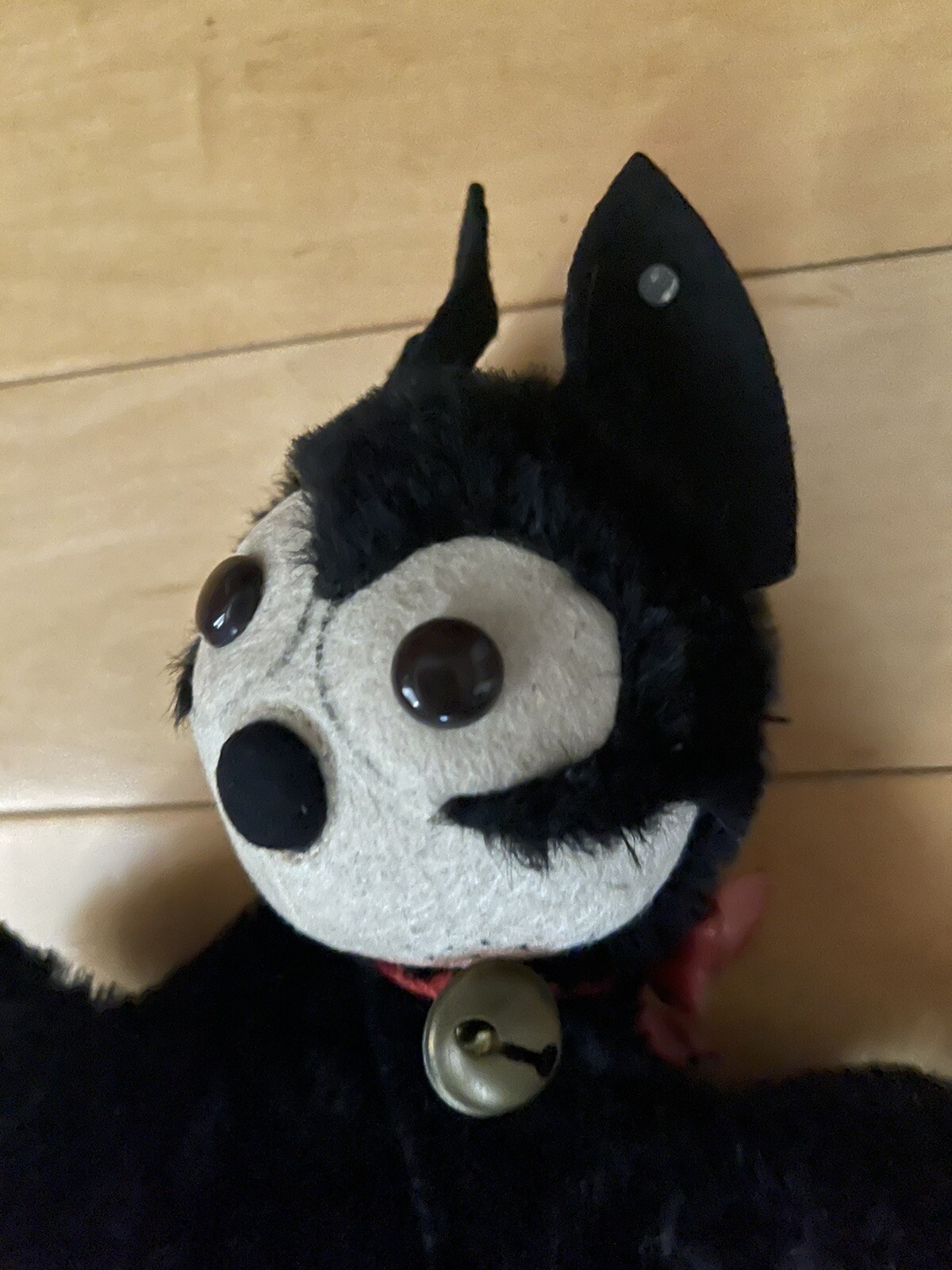 RARE STEIFF 1925-1926 FELIX the Cat Puppet with button, black mohair ...