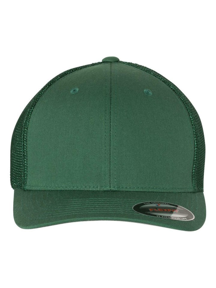 FLEXFIT 6511T - FITTED TRUCKER CAP, MESH BACK, BASEBALL HAT, PLAIN ...