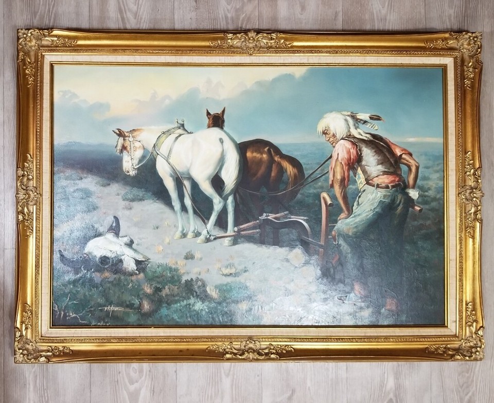 Visions of Yesterday Thomas Morman William Leigh Painting Native ...