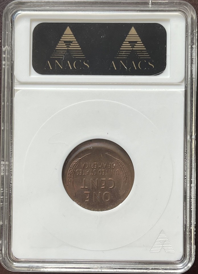 1944 Lincoln Wheat Cent ERROR Off Center ANACS MS 64 RB #56502 | eBay