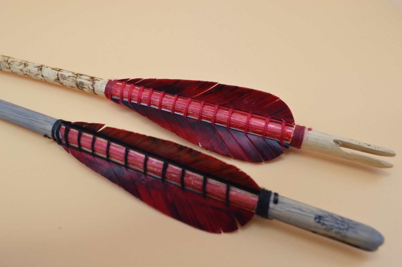 Handmade Arrows with Red Turkey Feathers & Medieval Steel Bodkin ...