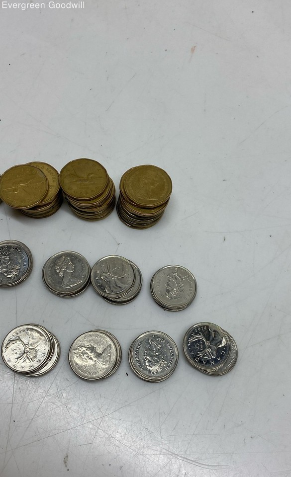 100 Face Value Canada Dollar Coins Cash Currency | eBay