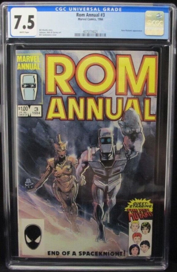 Rom Annual #3 Marvel 1984 CGC 7.5 New Mutants Appearance Marvel Comics ...