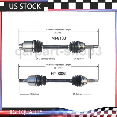 Front CV Axle Joint Shaft Fits 1987 Plymouth Colt 1988 Plymouth Colt | eBay