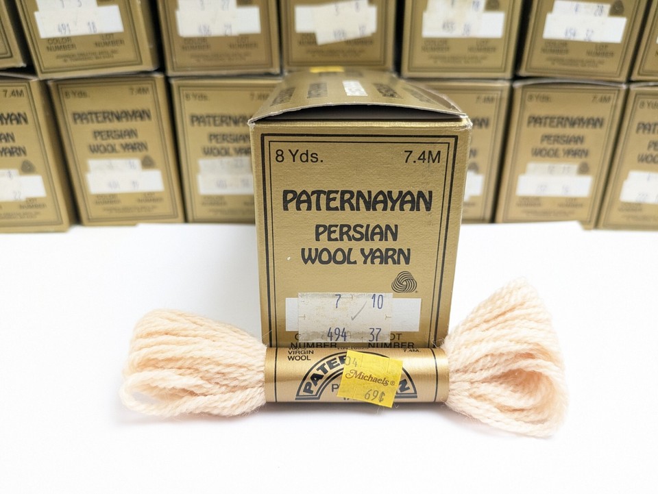 Paternayan Persian Wool Yarn 8 Yards 3-Ply Lot NOS ~ FULL BOXES ~ Many ...