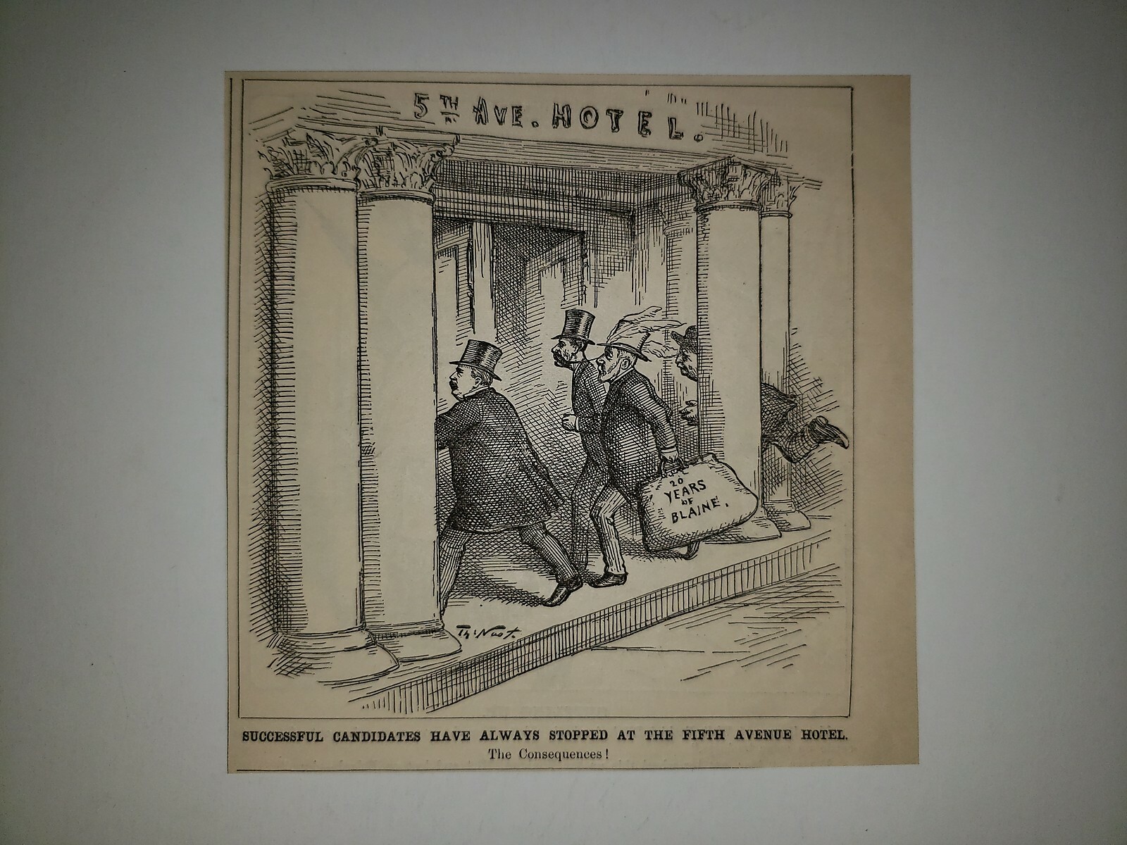 James Blaine Benjamin Butler 5th Avenue Hotel New York 1884 Thomas Nast ...
