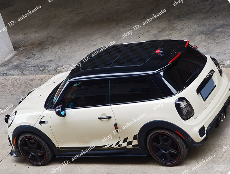 Fit Mini F56 Cooper S 2013-18 Rear Trunk Spoiler Roof Wing Real Carbon ...