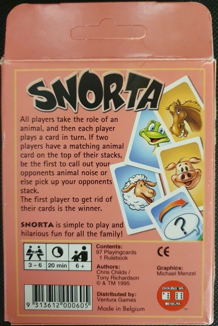 Vintage 1995 Snorta Card Game Complete Embarrassing Animal Noise ...