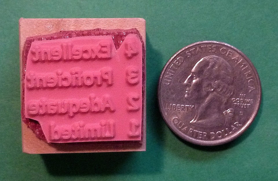 Excellent/Proficient/Adequate/Limited - 4321 Teacher's Rubber Stamp ...