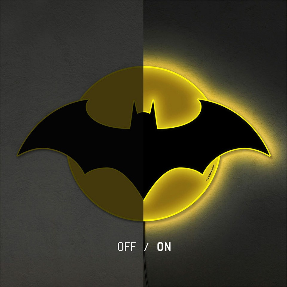 BATMAN DC LOGO LIGHT Large LED 25" Store Display Comic Sign by ...