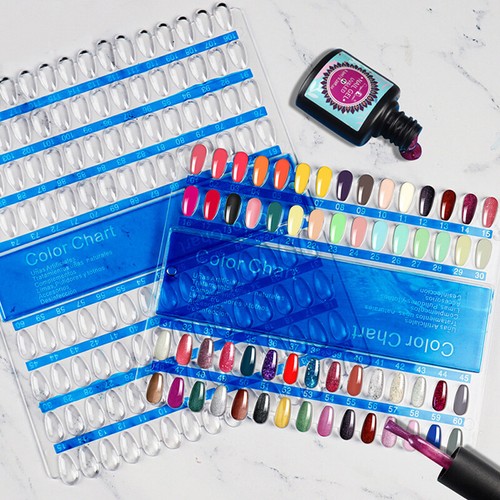 60/120 Tips Nail Art Tips Color Chart Display Rack Polish Palette Stand ...