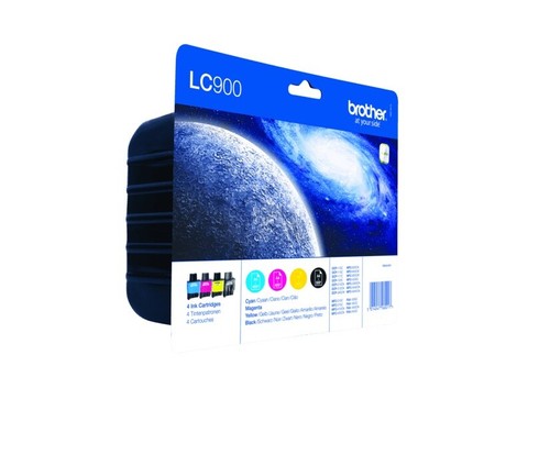 4x Original Brother LC-900 Ink Cartridges DCP 105 110 310 340 MFC 1180 ...