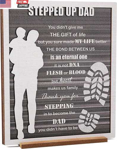 Fathers Day Step Dad Thank You Plaque - Gifts for Stepdad from Step ...