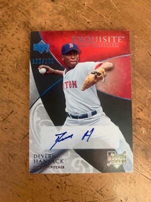 2007 Exquisite Collection Rookie Signatures #117 Devern Hansack RC ...