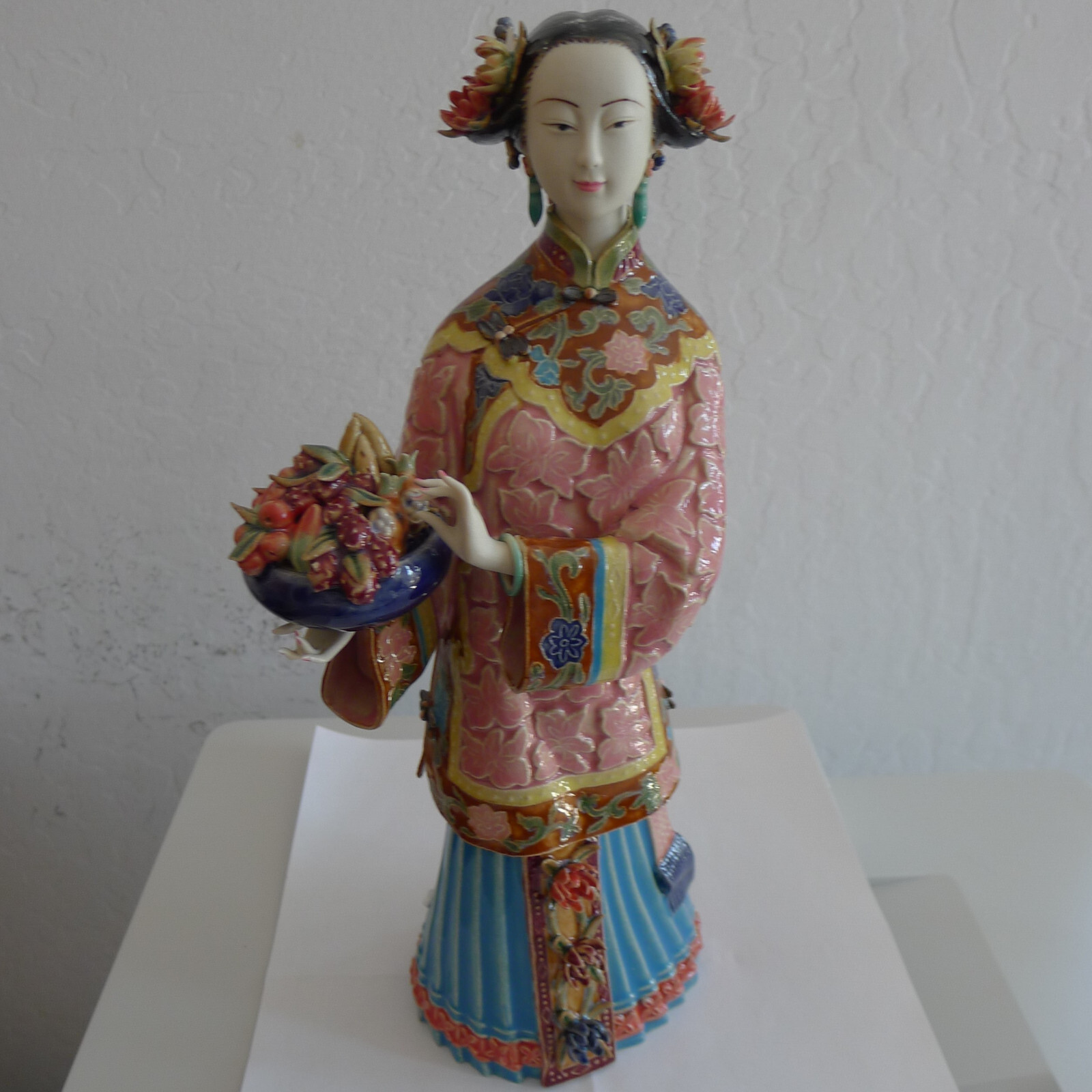 Shiwan Ceramic Figurine Oriental Lady Porcelain Statue 12"h | eBay